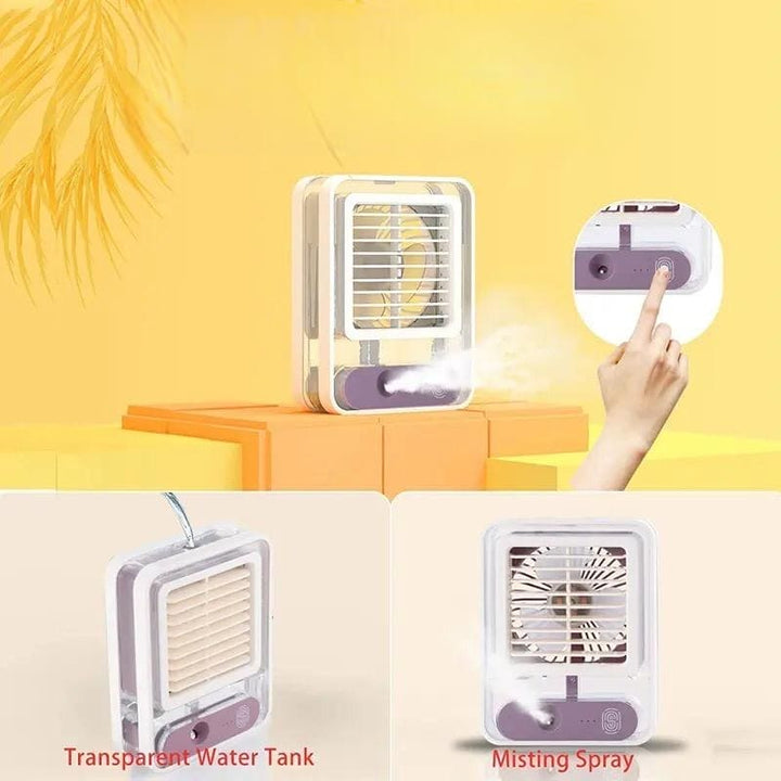 Portable Desktop Air Conditioner, USB Mini Air Cooler Fan, Water Cooli ...