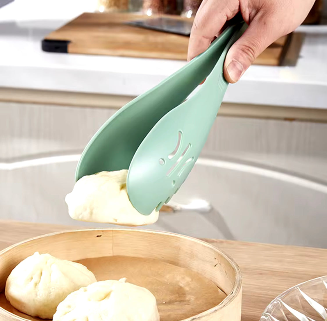 3 In 1 Multipurpose Food Tong, Reusable Easy Cleaning Food Clamp, Mult ...