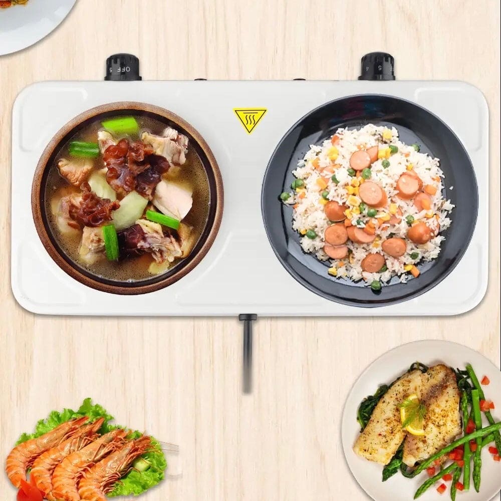 Double Head Electric Stove, Stainless Steel Induction Cooker, Portable ...