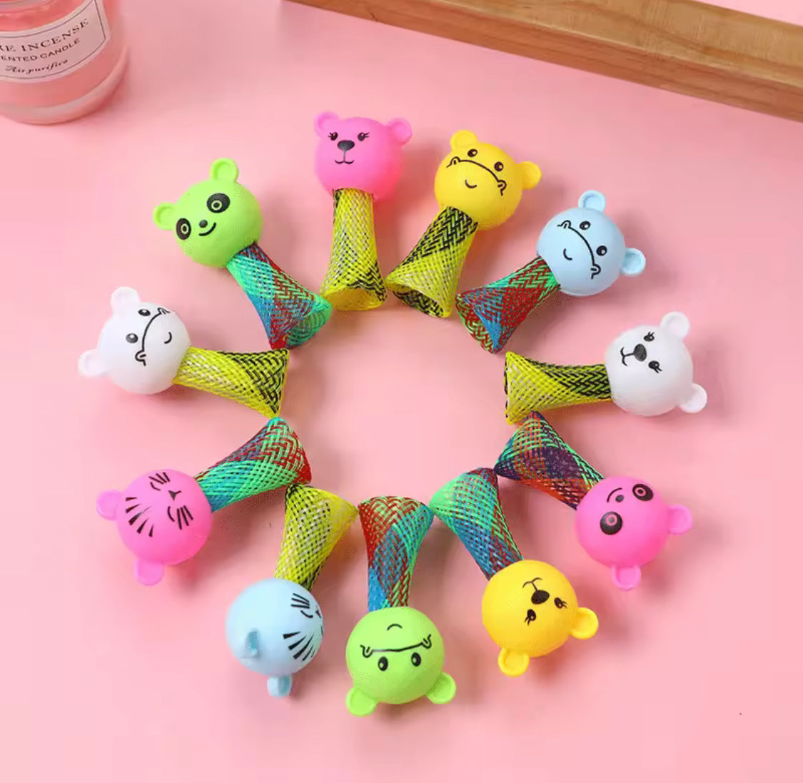 5pcs Kids Spring Bouncing Launcher Toy, Cute Jumping Doll Spring Toy ...