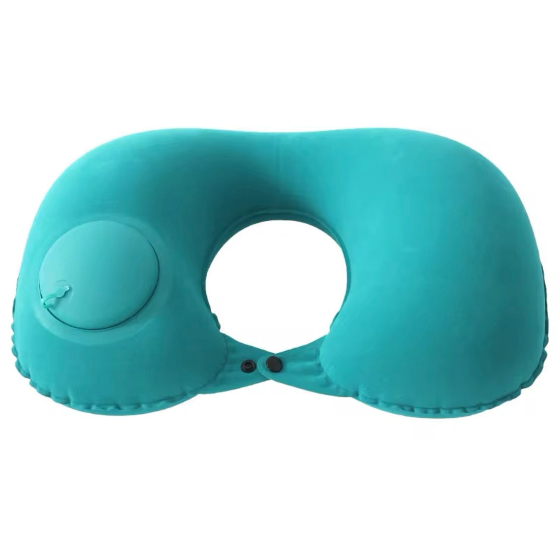 Inflatable Neck Pillow, U Shape Air Pillow, Portable Sleeping Resting ...