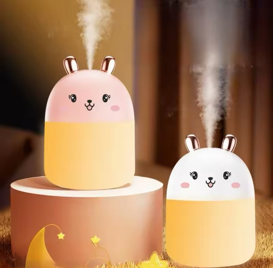 Cute Rabbit Humidifier, Portable Mini Aroma Diffuser, USB Air Humidifi ...