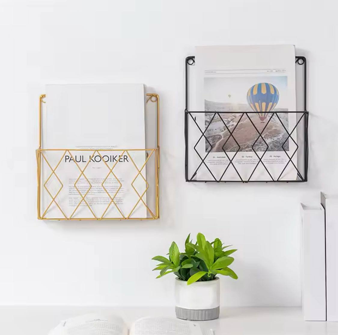 Wall Mounted Magazine Rack, Hanging Book Display Shelf, Magazine And B ...