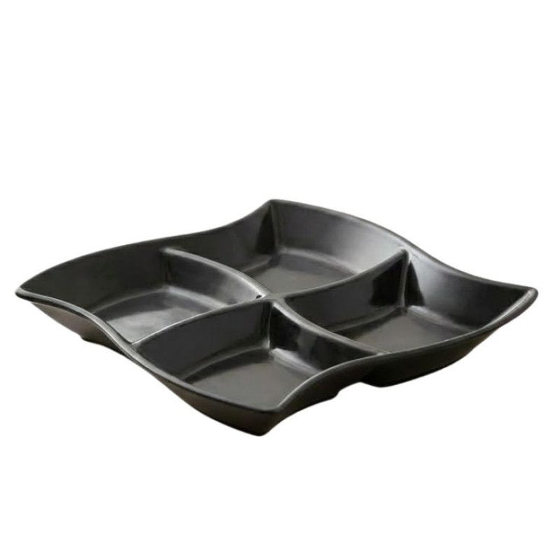 4 Partition Snack Plate, Party Snack Tray, Smart Serving Plate, Kitche ...