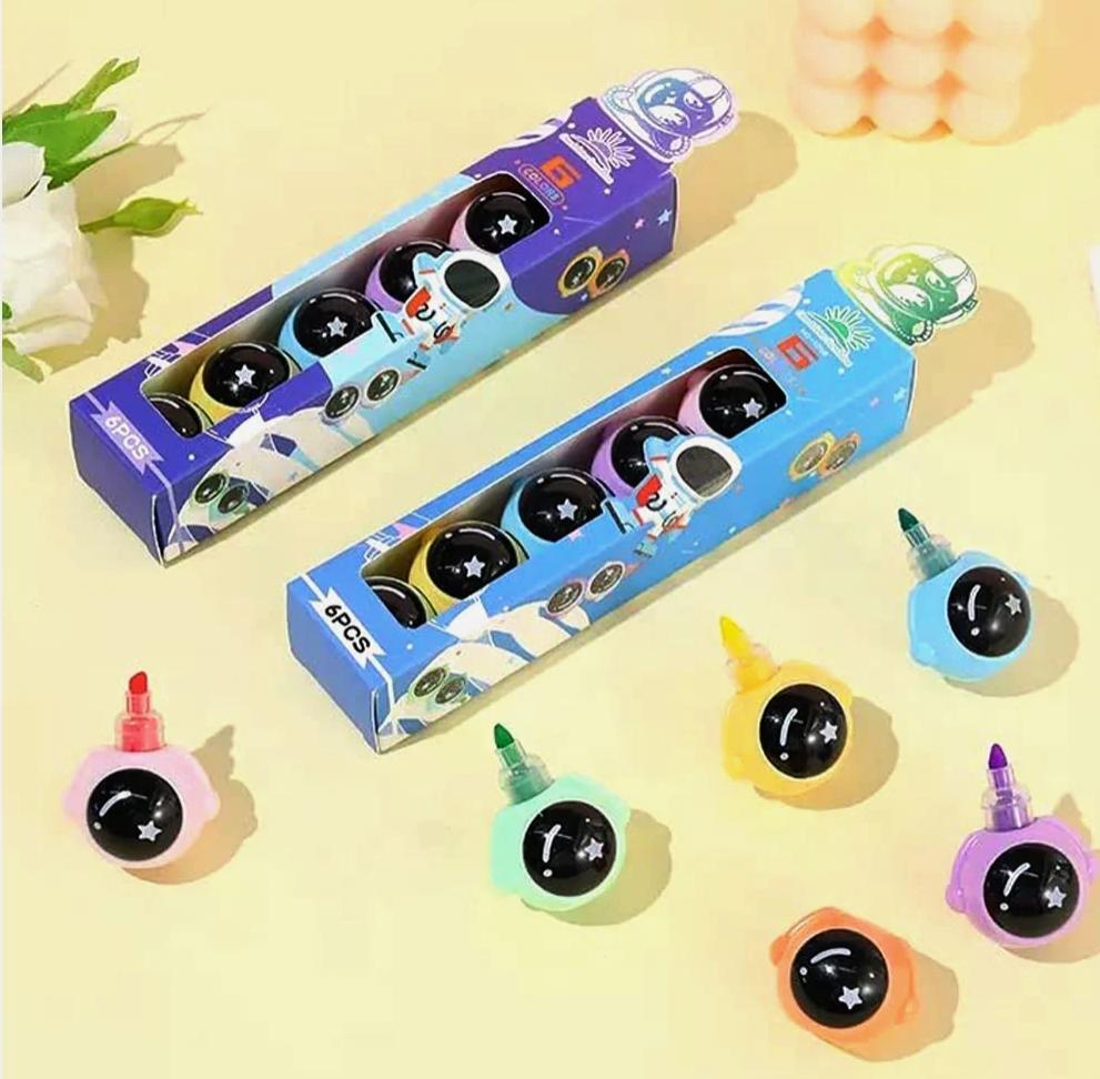 Creative Astronaut Blocks Highlighter, Mini Drawing Painting Marker, S ...