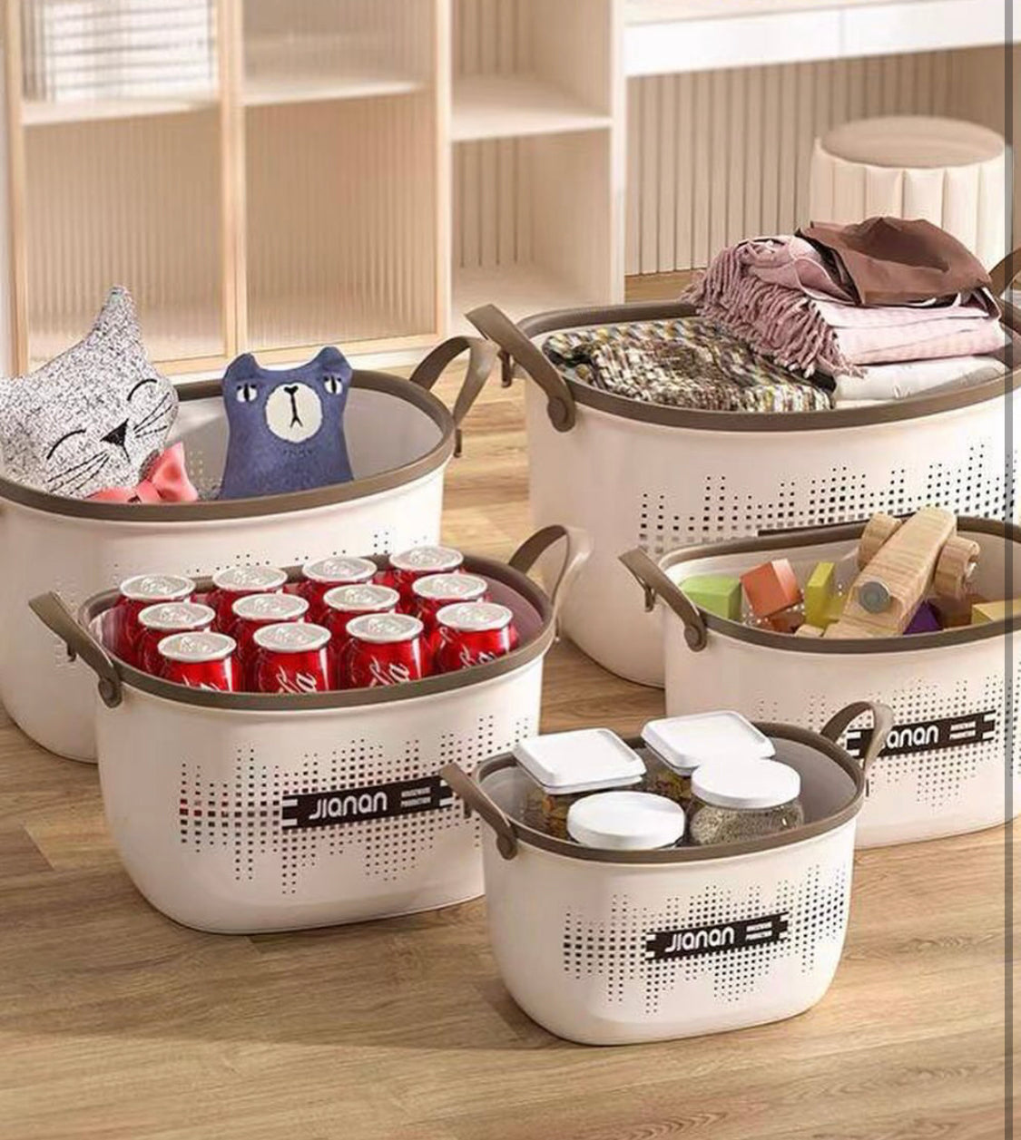3pcs Multipurpose Storage Basket, Closet Organization Container Basket ...