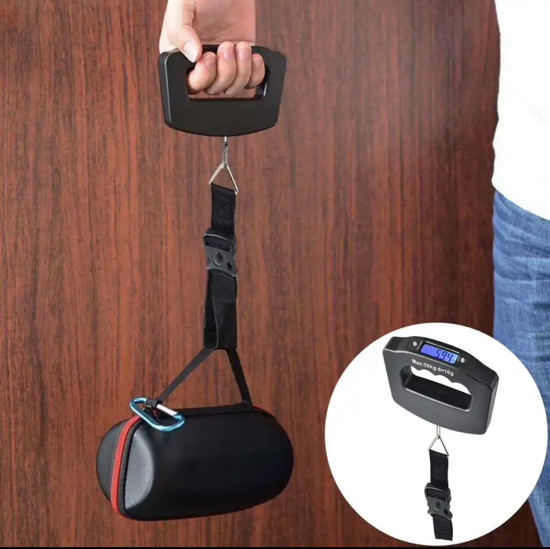 Portable Luggage Scale with LCD Display, Electronic Digital Weight Sca ...