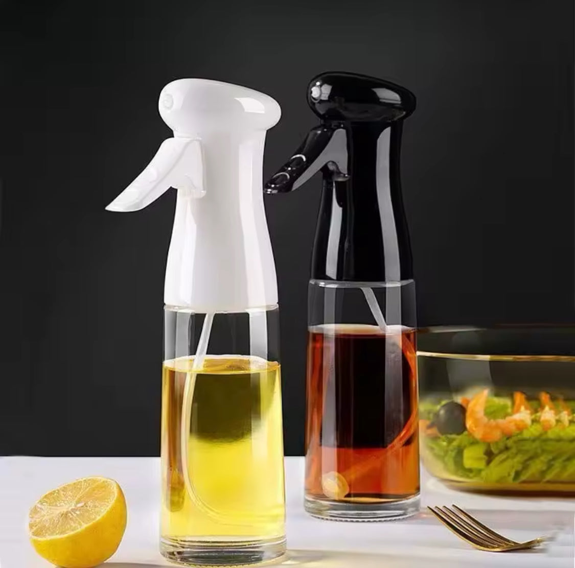 Transparent Glass Kitchen Oil Spray Bottle, Cooking Oil Spray Bottle ...