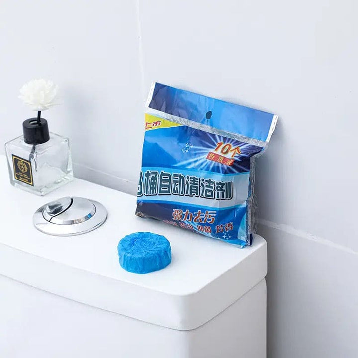 Set Of 10 Blue Bubble Toilet Cleaner, Automatic Flushing Toilet Bowl C ...