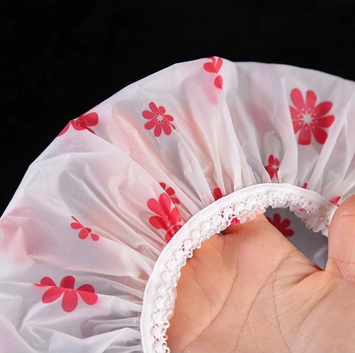 Printed Shower Cap, Waterproof Hair Shower Cap, Bath Hat, Bouffant, Re ...